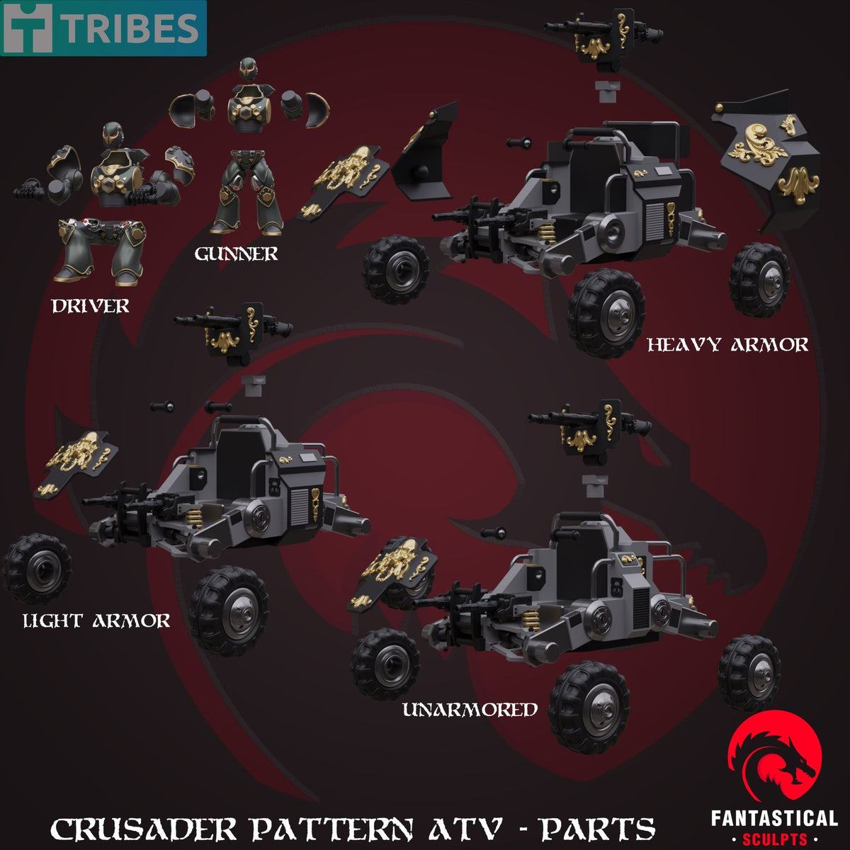 Crusader ATV, Unpainted Resin Miniature Models. – Ravenous Miniatures