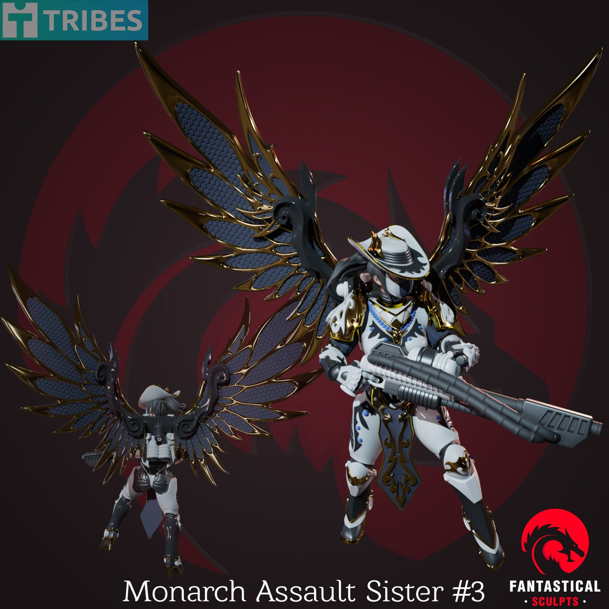 Monarch Assault Sisters, Unpainted Resin Miniature Models. – Ravenous ...