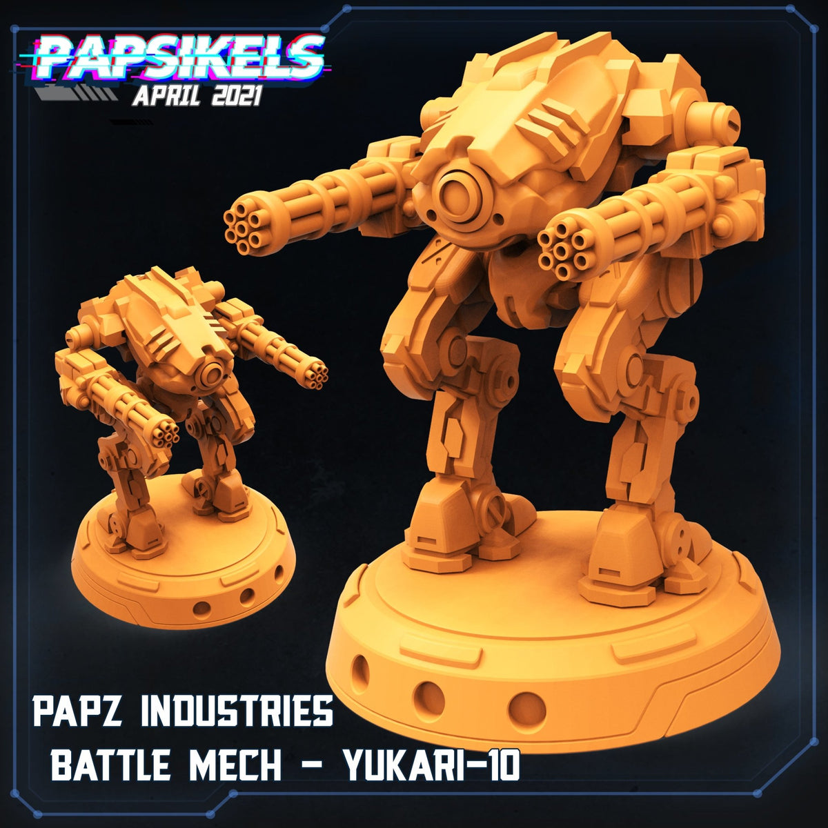 PAPZ Industries Battle Mech, 3d Printed Resin Miniatures – Ravenous ...