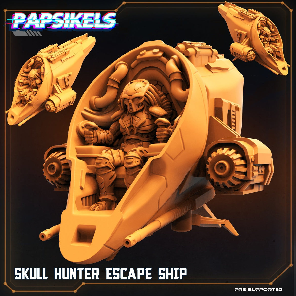 Skull hunter escape ship, Resin miniatures, unpainted and unassembled ...